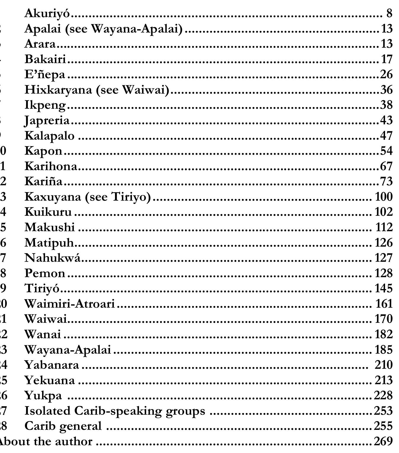 Makushi (Macusi): historia, fonología, revitalización y vocabulario ...